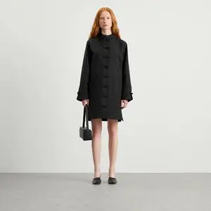RÓHE Pankou Closure Mini Dress In Wool-mohair Blend