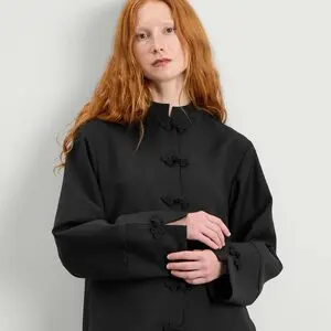 RÓHE Pankou Closure Mini Dress In Wool-mohair Blend