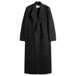 RÓHE Double Breasted Tailored Coat - Black
