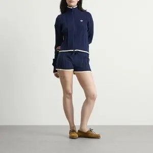 Adidas Knit Shorts With Embroidered Branding