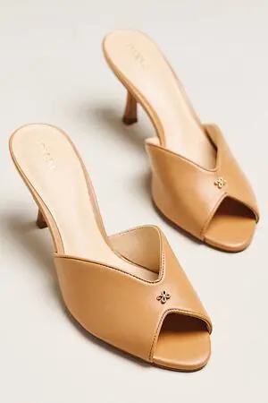 Maeve Peep-toe Kitten Heels Tan