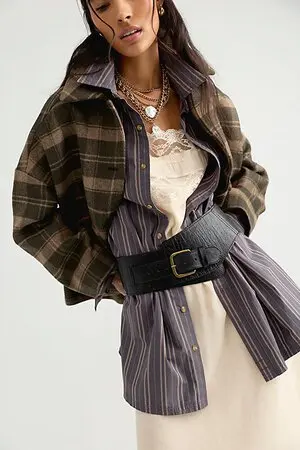 Free People Leather Waist Belt - Black