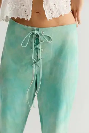 NIGEL PRESTON Lace-up Suede Pants