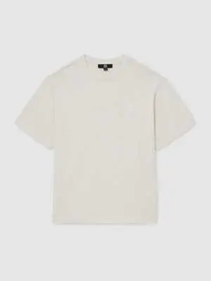 REISS Rainer Monogram Embroidered Relaxed-fit T-shirt