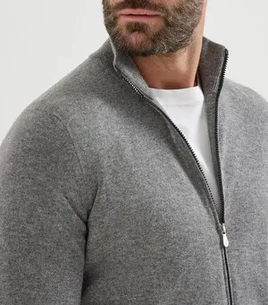 Brunello Cucinelli Cashmere Two-way Zip Cardigan