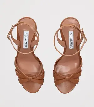 AQUAZZURA Leather Tati Slingback Sandals 85