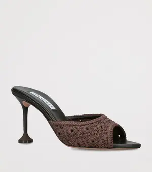 AQUAZZURA Woven Loom Mules 85