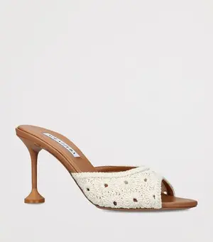 AQUAZZURA Woven Loom Mules 85