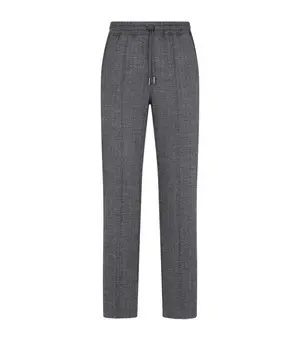 TOM FORD Cotton-wool-silk-cashmere Drawstring Trousers