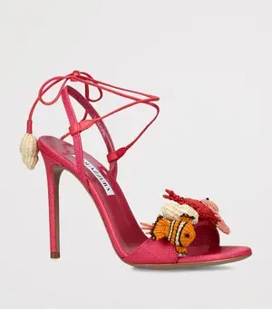 AQUAZZURA Raffia Marea Slingback Sandals