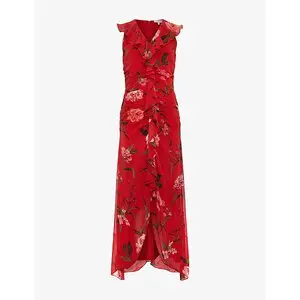 PHASE EIGHT Mae Floral-print Woven Maxi Dress - Red