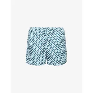 Casablanca Printed Woven Swim Shorts - Green