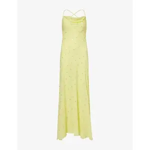Bec & Bridge Arielle Sequin-embellished Slip Maxi Dress - Citrus