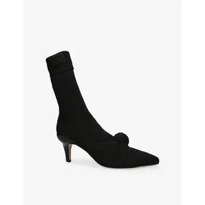 Chloé Suzie Knotted Knit Heeled Ankle Boots