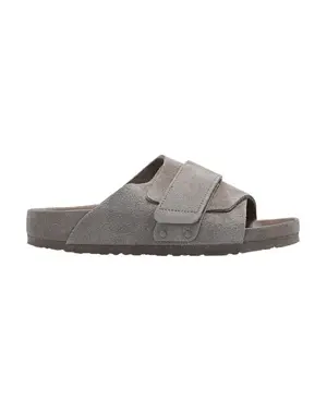 BIRKENSTOCK Kyoto Suede Slides - Gray