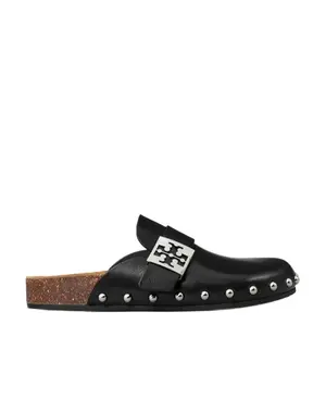 Tory Burch Stud Embellished Mules - Black
