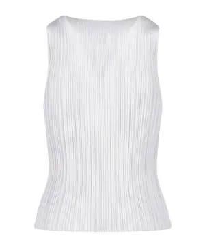 Issey Miyake Sleeveless Pleated Top - No