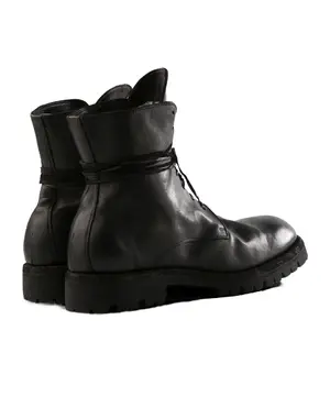 Guidi Lace-up Round Toe Ankle Boots