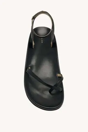 THE ROW Leather Cross-strap Sandals