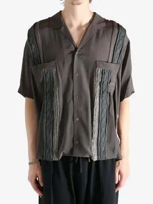 MAGLIANO Cable-knit Panel Shirt