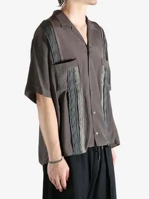 MAGLIANO Cable-knit Panel Shirt