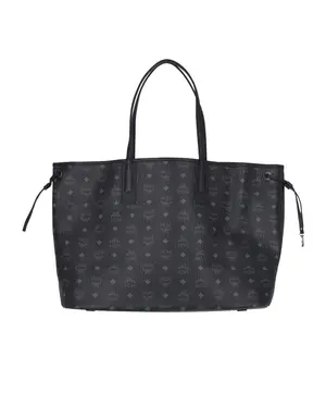 Mcm Liz Logo Plaque Top Handle Bag