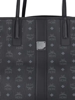 Mcm Liz Logo Plaque Top Handle Bag