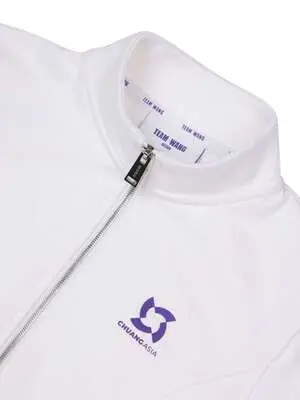 TEAM WANG Logo-print Cropped Track Jacket