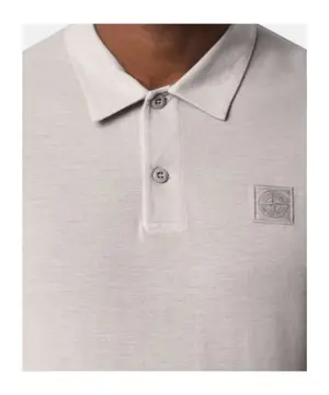Stone Island Logo Patch Short-sleeved Polo Shirt