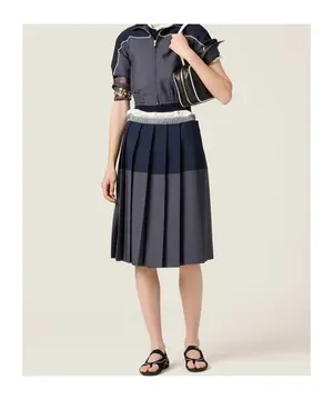 Miu Miu Pleated Midi Skirt