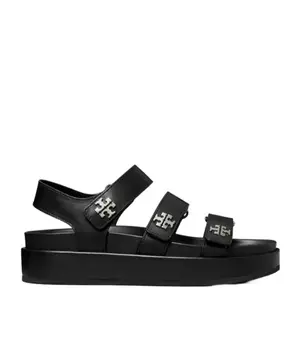 Tory Burch Triple Strap Platform Sandals - Black