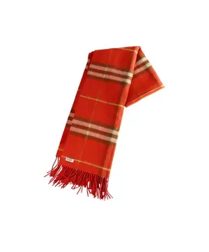 Burberry Checked Fringed Scarf