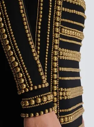 Balmain Short Gold Bead-embroidered Dress