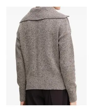 Barbour Zip Collar Sweater With Branded Buckle