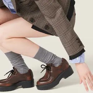 Miu Miu Logo-patch Round-toe Loafers
