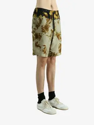 Dries Van Noten Floral Print Drawstring Shorts