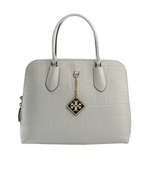 Tory Burch Swing Crocodile-embossed Tote Bag - Gray