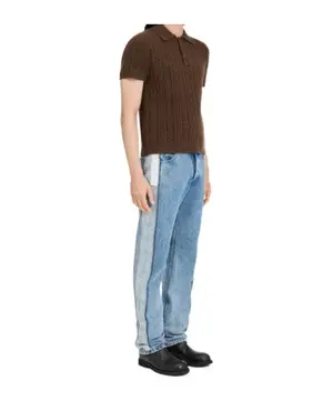 MAISON MARGIELA Cable-knit Polo Shirt