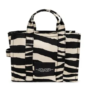 Marc Jacobs Zebra-print Logo Detailed Medium Tote Bag