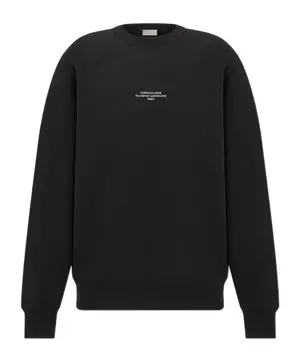 Dior Crewneck Sweatshirt With Monogram Detail - Black