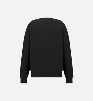 Dior Crewneck Sweatshirt With Monogram Detail - Black