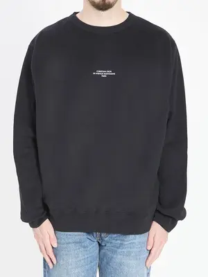 Dior Crewneck Sweatshirt With Monogram Detail - Black