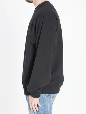 Dior Crewneck Sweatshirt With Monogram Detail - Black