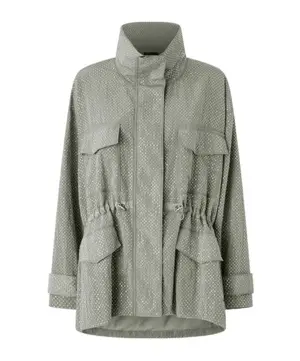 Pinko Embellished Mini Studded Technical Parka