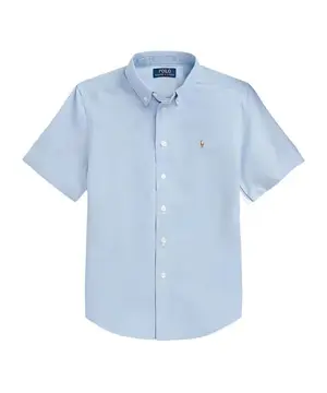 Polo Ralph Lauren Button-down Short-sleeve Shirt - Blue