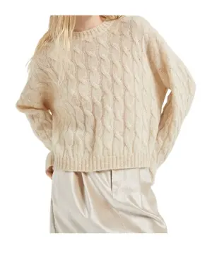 Brunello Cucinelli Crewneck Cable Knit Sweater