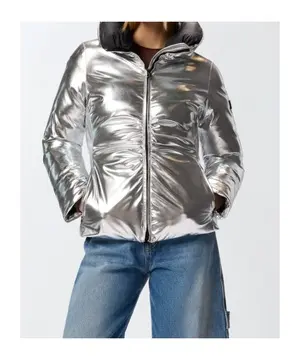 Pinko Metallic High-neck Jacket