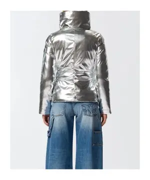Pinko Metallic High-neck Jacket
