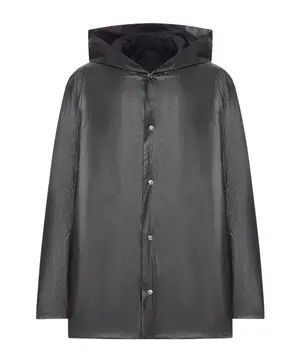Rick Owens Long Sleeved Hooded Buttoned Jacket