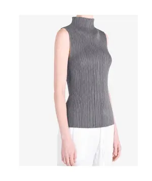 PLEATS PLEASE BY ISSEY MIYAKE Pleats Please Issey Miyake High-neck Sleeveless Top